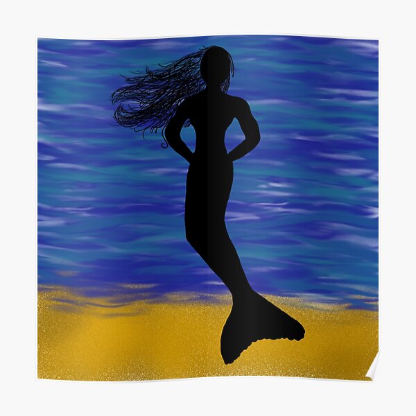 Póster «Silueta de sirena» de Sabooboo | Redbubble