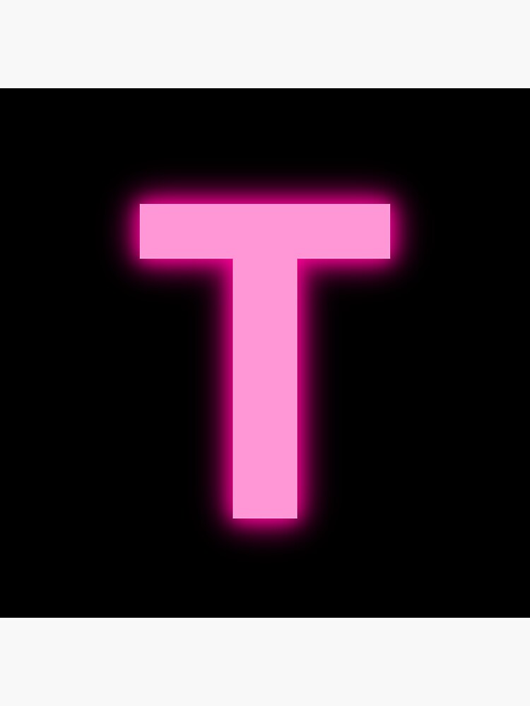 "Letter T Pink Neon Lights" Sticker for Sale by m95sim | Redbubble