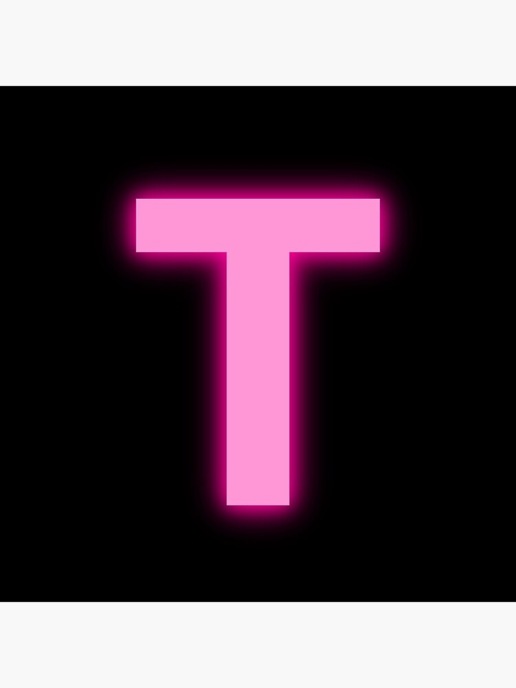 "Letter T Pink Neon Lights" Poster for Sale by m95sim | Redbubble