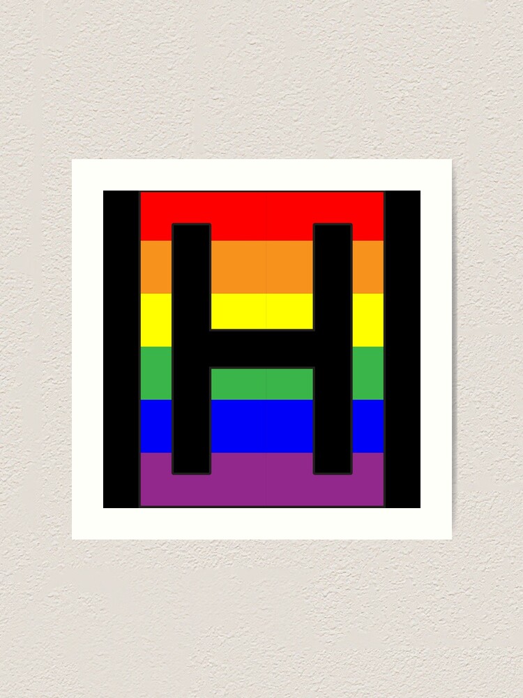 "Letter "H" LGBT Gay Pride Rainbow Flag font" Art Print by northsar ...