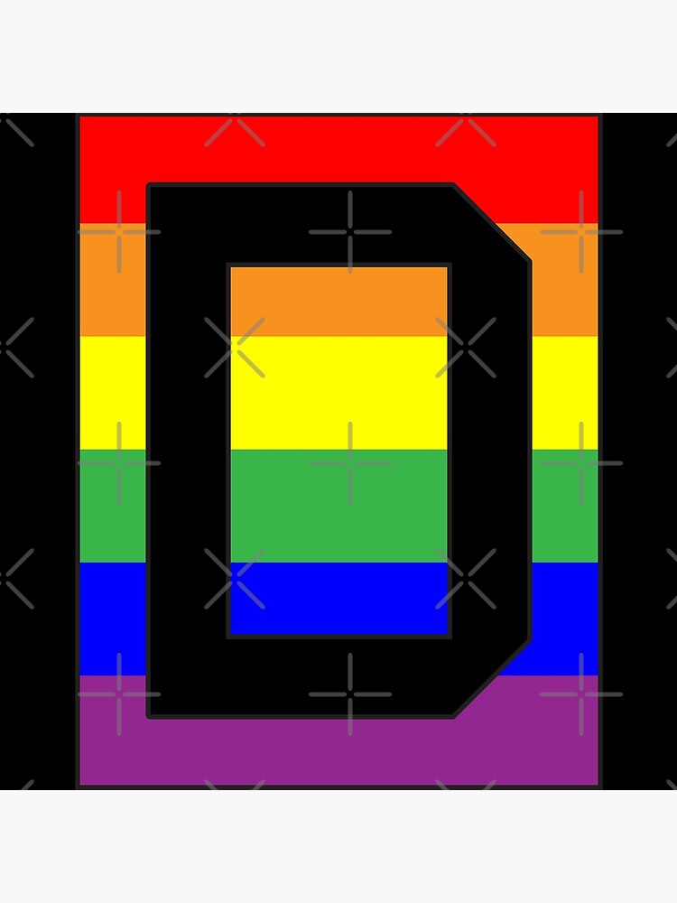 "Letter "D" LGBT Gay Pride Rainbow Flag font" Art Print by northsar ...