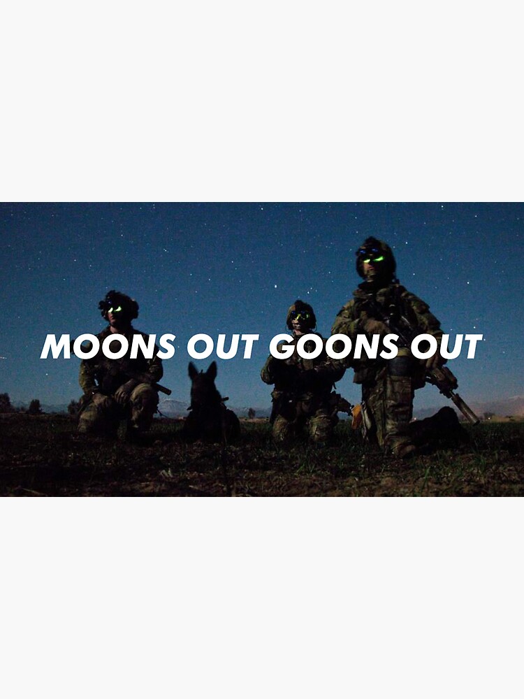 "Moons Out Goons Out V3" Sticker for Sale by xgravelordx | Redbubble