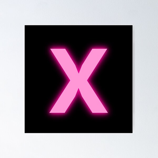 "Letter X Pink Neon Lights" Poster for Sale by m95sim | Redbubble