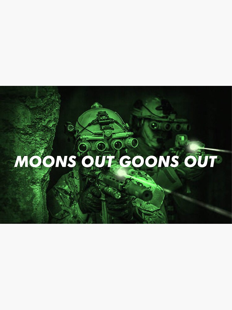 "Moons Out Goons Out V4" Sticker for Sale by xgravelordx | Redbubble