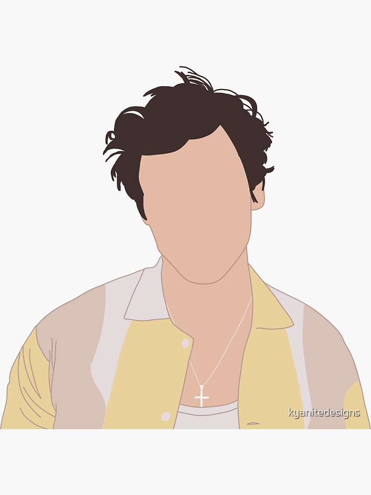"Harry Styles Outline" Sticker by kyanitedesigns | Redbubble