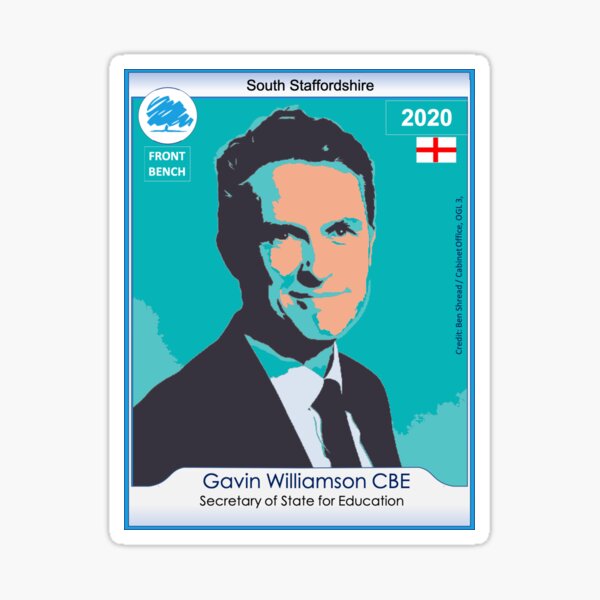 "Gavin Williamson MP collectable sticker" Sticker for Sale by ...