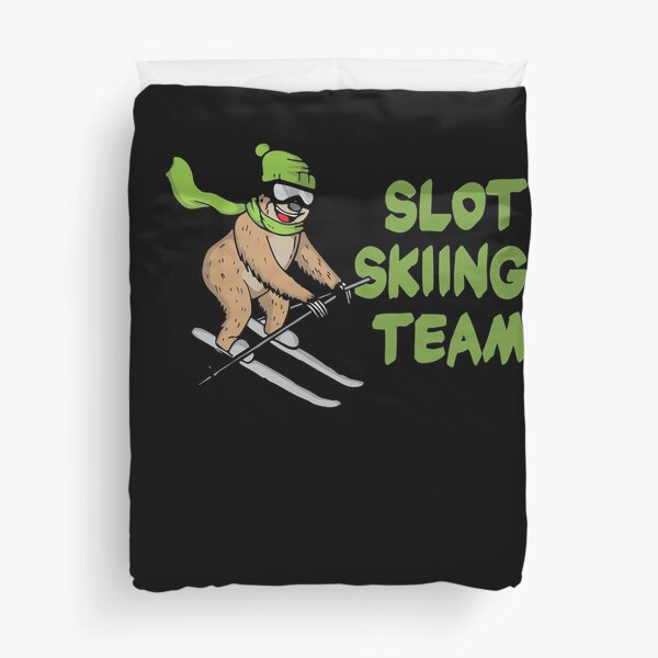 "Sloth Skiing Team" Duvet Cover for Sale by braaax | Redbubble