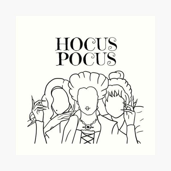 "Hocus Pocus LIneart" Art Print by Nyilart | Redbubble