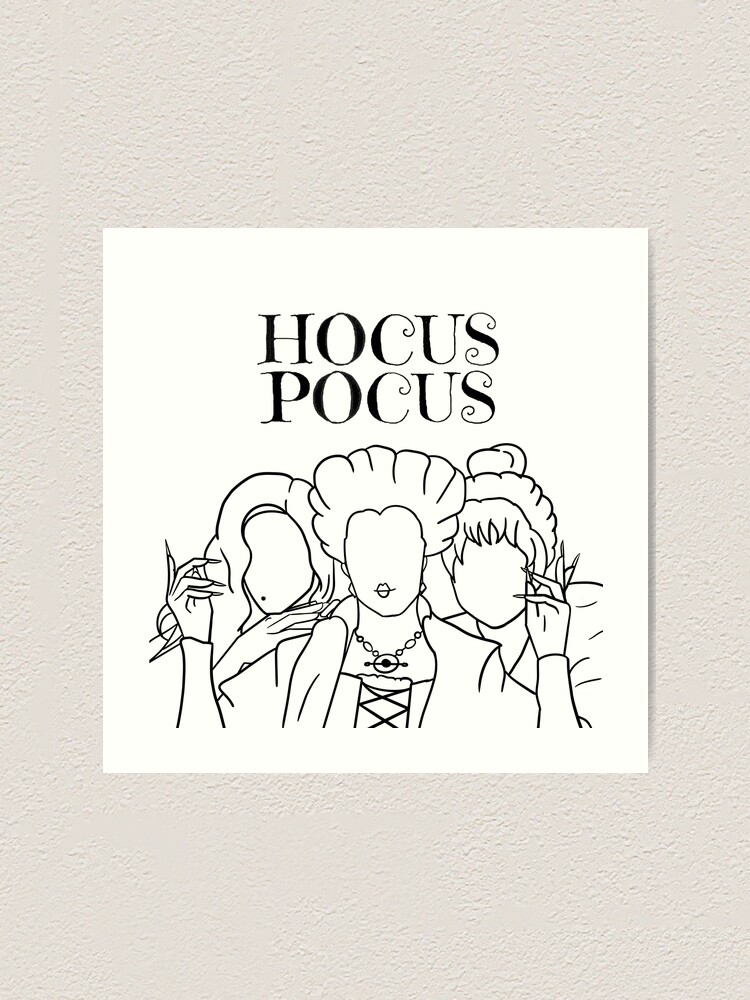 "Hocus Pocus LIneart" Art Print by Nyilart | Redbubble