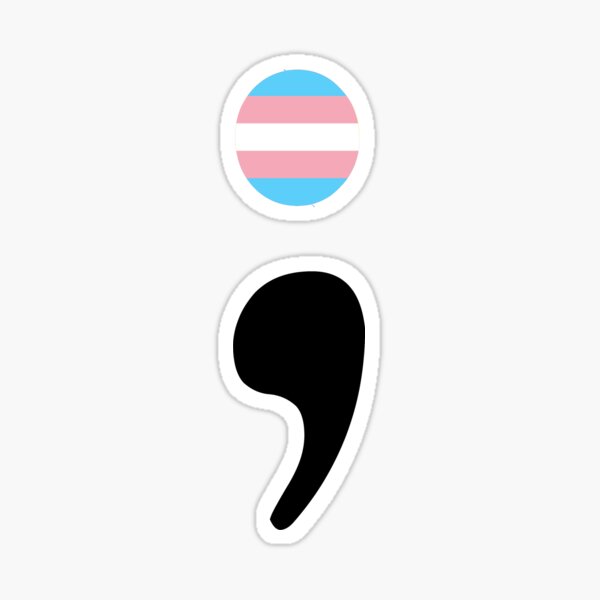 "Transgender Pride Flag Semicolon " Sticker for Sale by Monnier10 ...