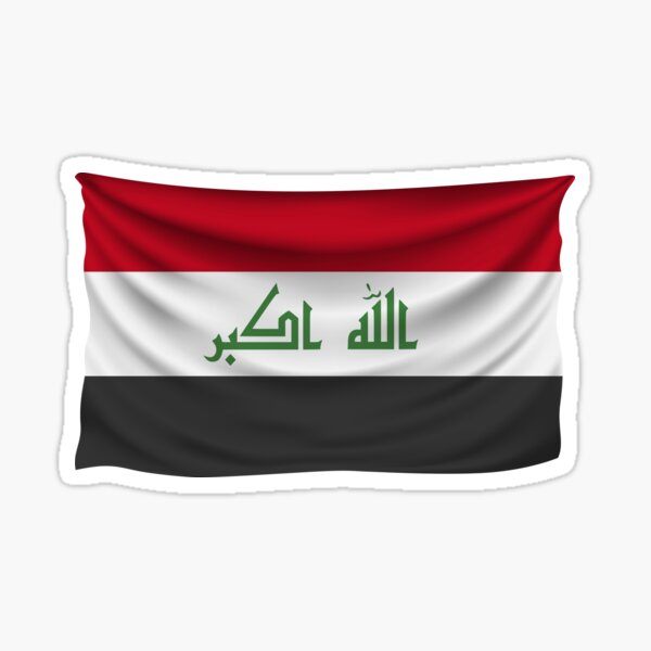 "Iraqi flag" Sticker by Alwaysxray | Redbubble