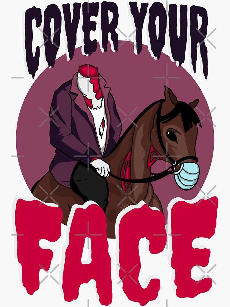 "Cover Your Face" Sticker for Sale by erosedigital | Redbubble