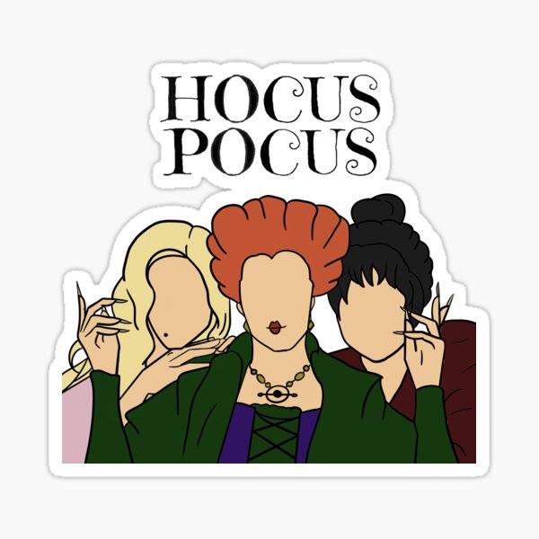 Hocus Pocus Silhouette Stickers | Redbubble