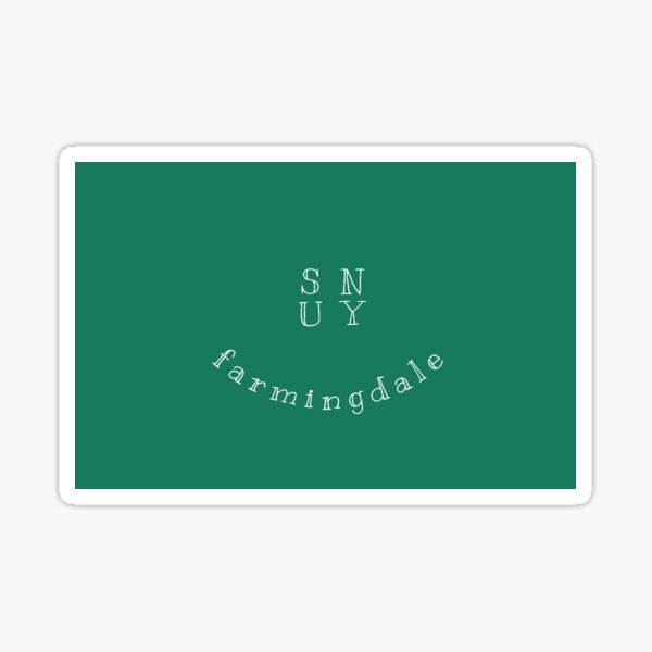 "Suny Farmingdale Smiley" Sticker by charislaw | Redbubble