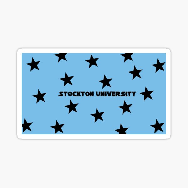 "Stockton University " Sticker for Sale by Kira1819 | Redbubble