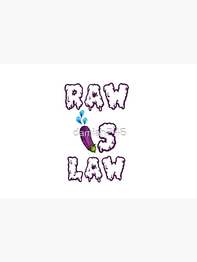 "RAW IS LAW (drip edition)" Mask by damian246 | Redbubble