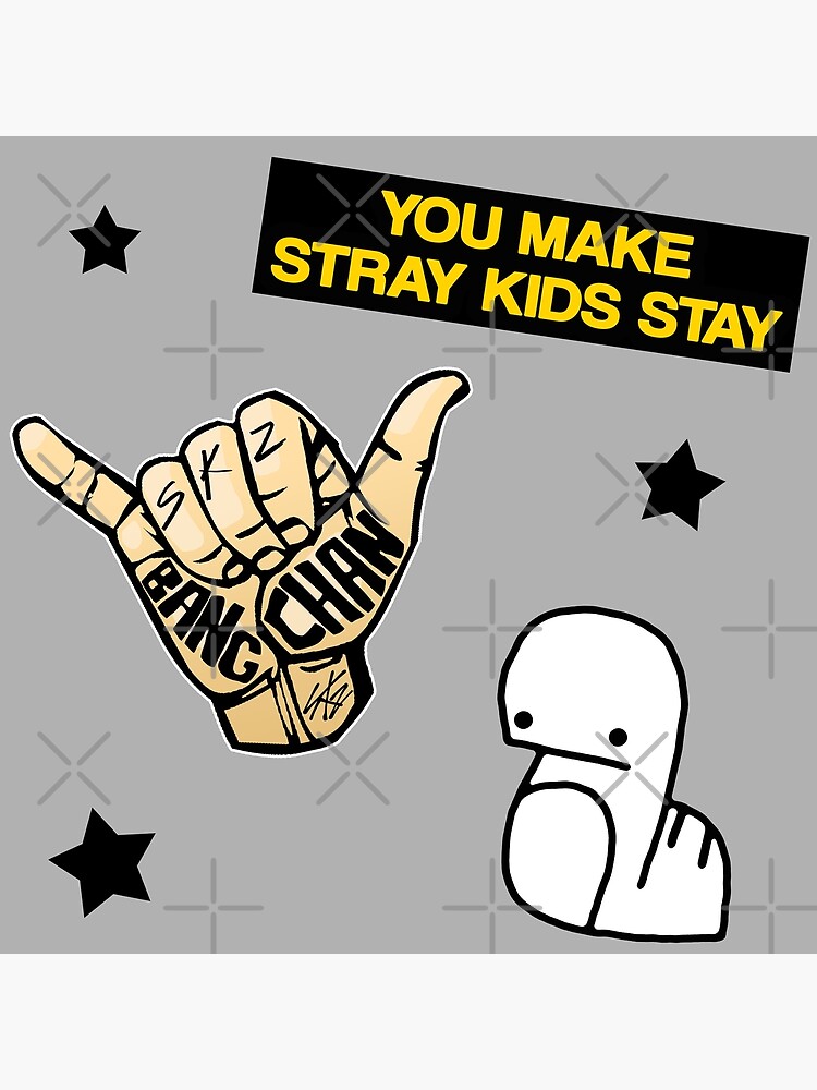 "BANGCHAN Stray Kids Chan Doodle Aussie Shaka QUOTE [BUY MEDIUM OR ...
