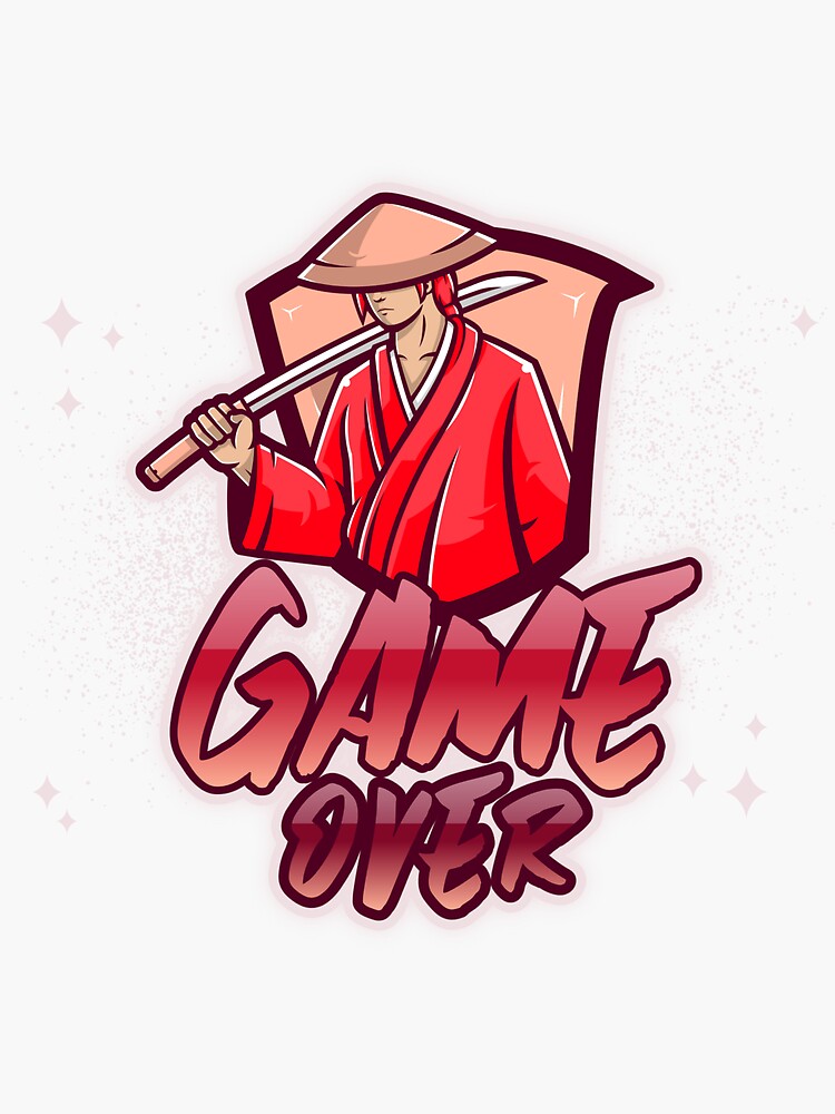 "Japanese Game Over" Sticker for Sale by ChivesDesigns | Redbubble