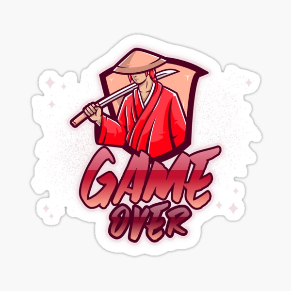 "Japanese Game Over" Sticker for Sale by ChivesDesigns | Redbubble
