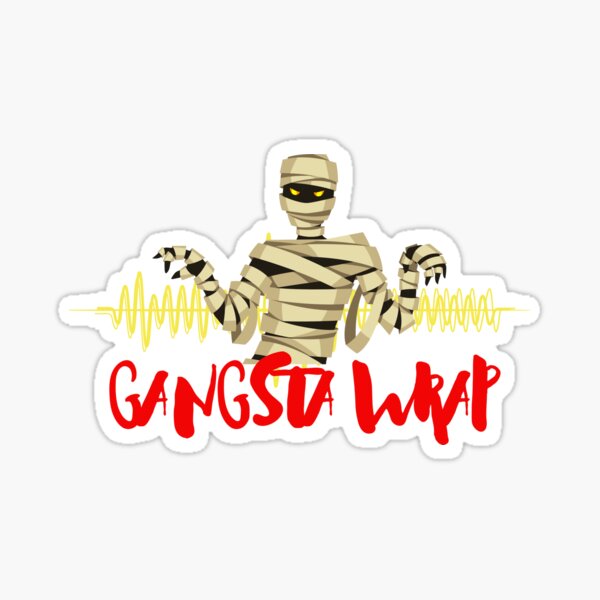 "Gangsta Wrap " Sticker for Sale by cuteCREEPshop | Redbubble
