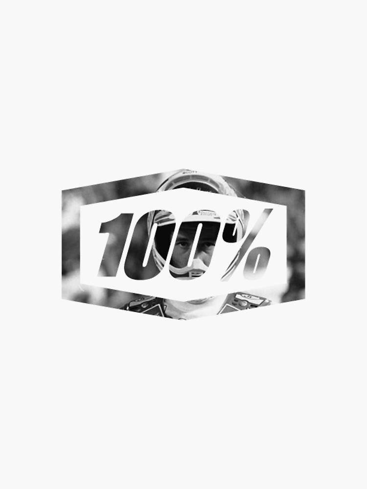 "100% Racing Boxed Logo" Sticker for Sale by deannaburg | Redbubble