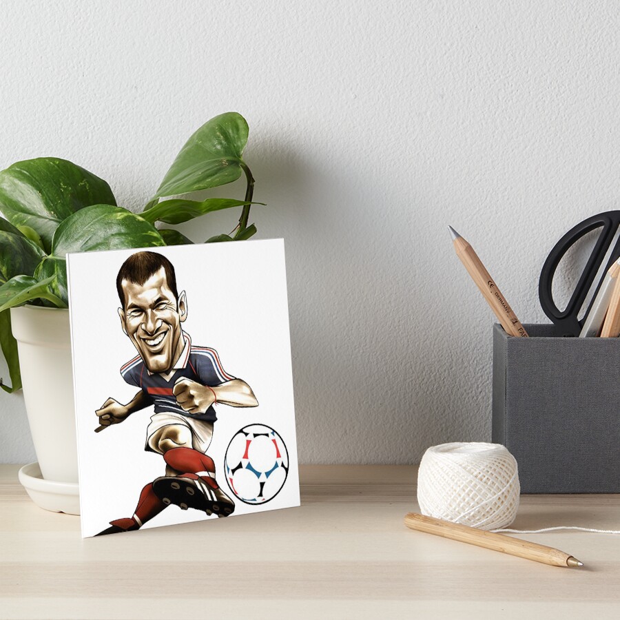 "Zidane Cartoon" Art Board Print by mahmoedart | Redbubble