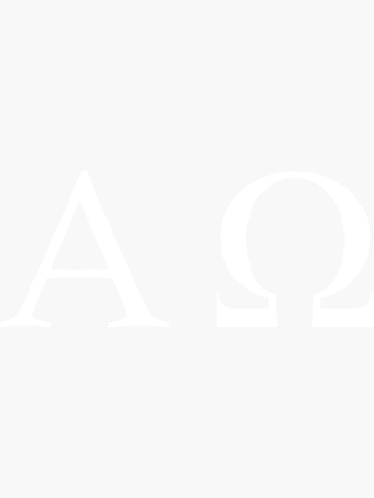 "Alpha and Omega white" Sticker for Sale by Enriquegl | Redbubble