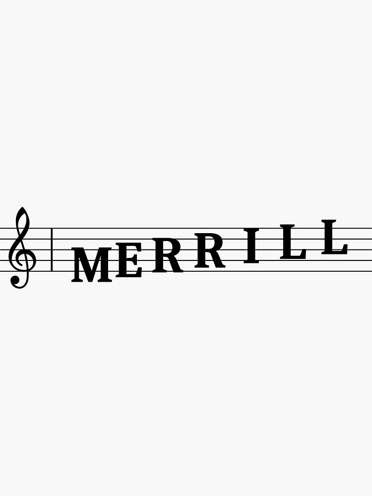 "Name Merrill" Sticker for Sale by gulden | Redbubble