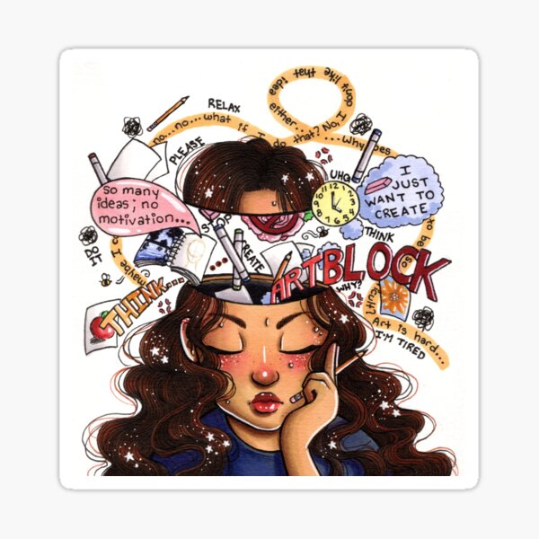 "Artblock" Sticker for Sale by CreativeCarrah | Redbubble