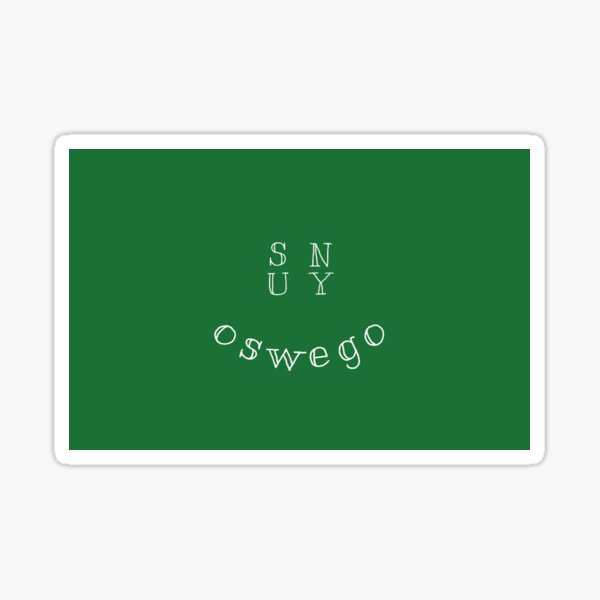 "Suny Oswego Smiley" Sticker by charislaw | Redbubble