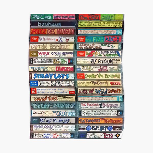 "80s Mix Tapes" Poster for Sale by funhousejen | Redbubble