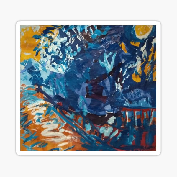 "Blue Collage 2018" Sticker by pumpkindagger | Redbubble