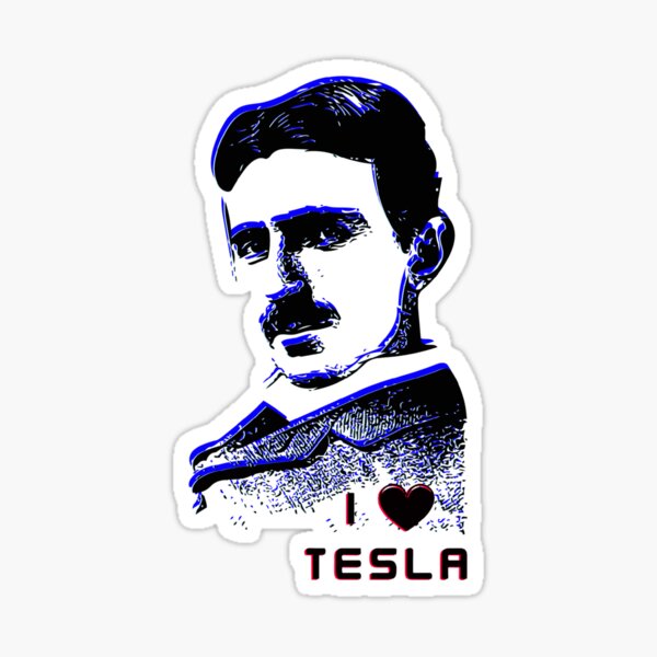 "Tesla Nikolai" Sticker for Sale by LisNovaArt | Redbubble