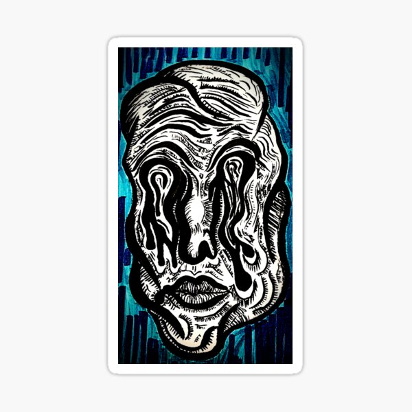 "Crying Face " Sticker for Sale by Izaakrdk | Redbubble