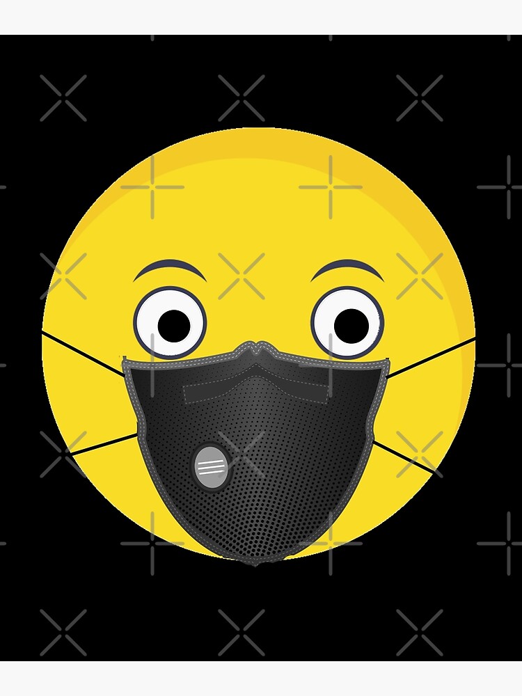 "Cute, Funny Smiley Face with Mask" Poster by absolutelytee | Redbubble