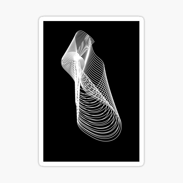 "White Line Art" Sticker by elbook | Redbubble