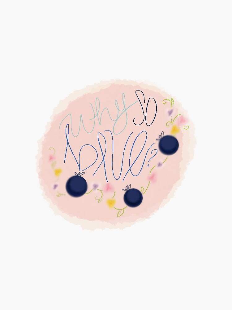 "Why so Blue?...Berry " Sticker for Sale by VaVaVintage | Redbubble