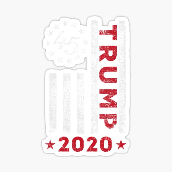 "American Flag Trump 2020" Sticker by RosciOstrowski | Redbubble