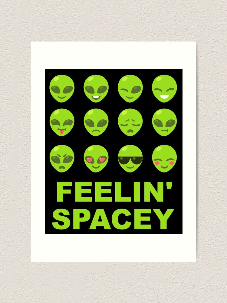 "Feeling Spacey Cute Alien Emoji Emoticon Area 51 Outer Space Costume ...