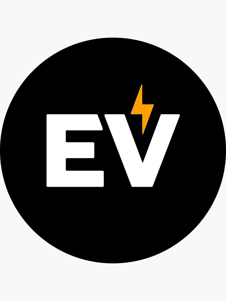 "EV Sticker - Black" Sticker for Sale by evsquad | Redbubble