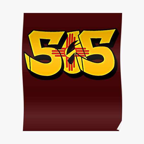 "New Mexico Flag License Plate 505 Area Code By Graffiti Muscle" Poster ...