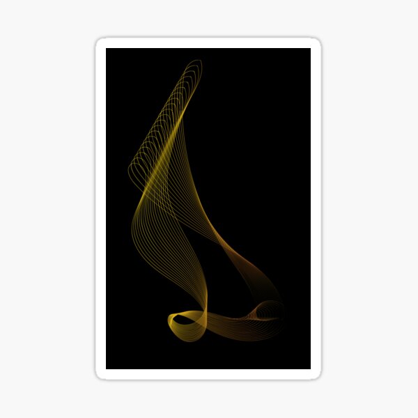 "Yellow Line Art" Sticker for Sale by elbook | Redbubble