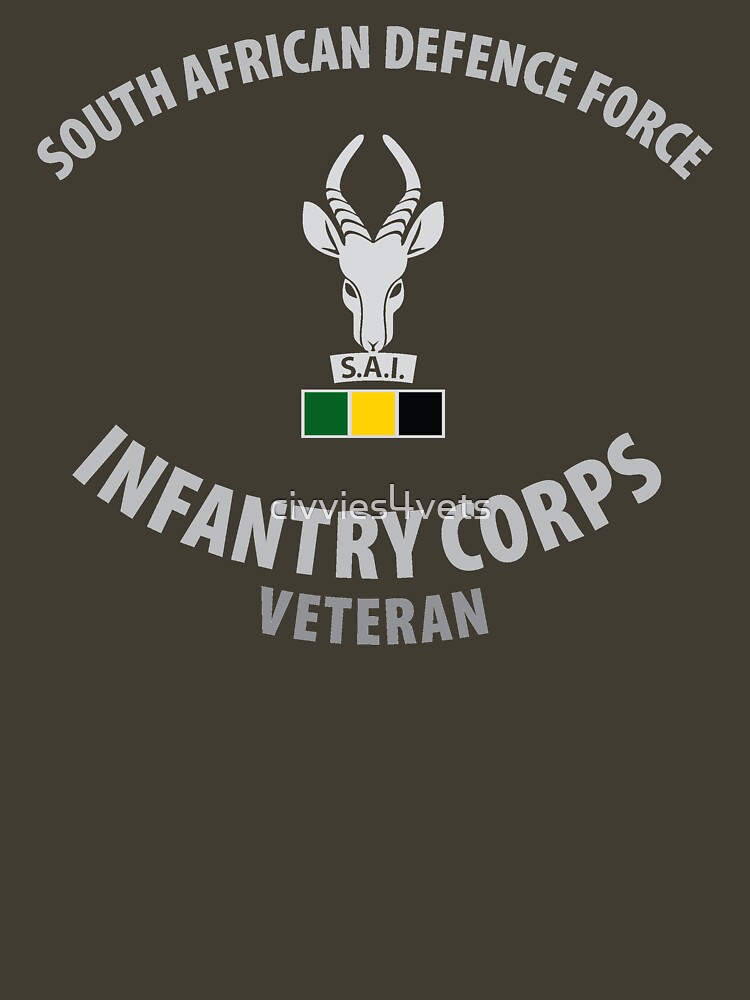 "SADF Infantry Corps Veteran" T-shirt for Sale by civvies4vets ...