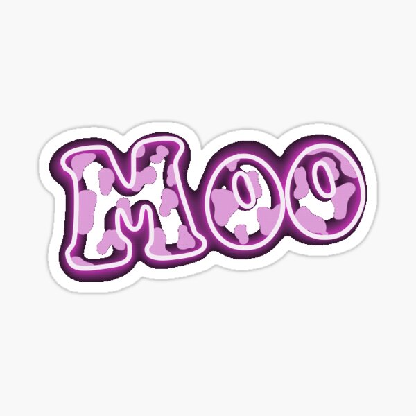 "Cow print Moo sticker" Sticker for Sale by Emkinstickers | Redbubble