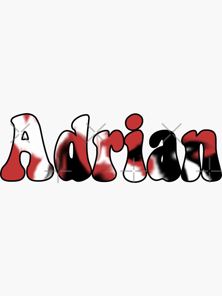"Adrian Name" Sticker for Sale by designsbyad | Redbubble