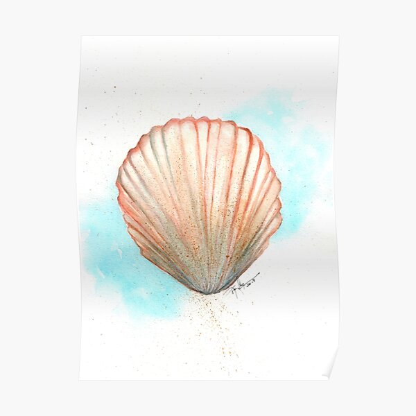 "Golden Clam Shell" Poster by Ambientlight1 | Redbubble