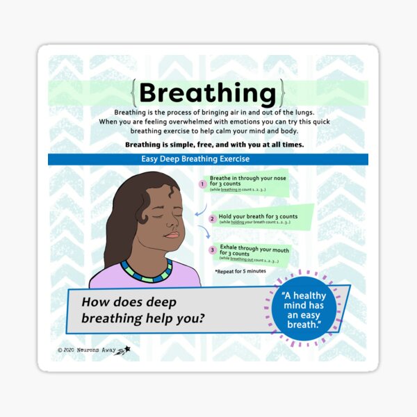 "Breathing Exercise For Kids - Coping Skills" Sticker for Sale by ...