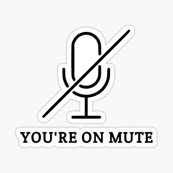 Funny On Mute Stickers | Redbubble