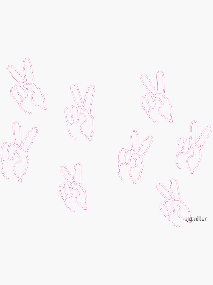 "Neon peace sign sticker pack" Sticker for Sale by ggmiller | Redbubble