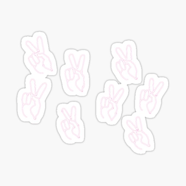"Neon peace sign sticker pack" Sticker for Sale by ggmiller | Redbubble